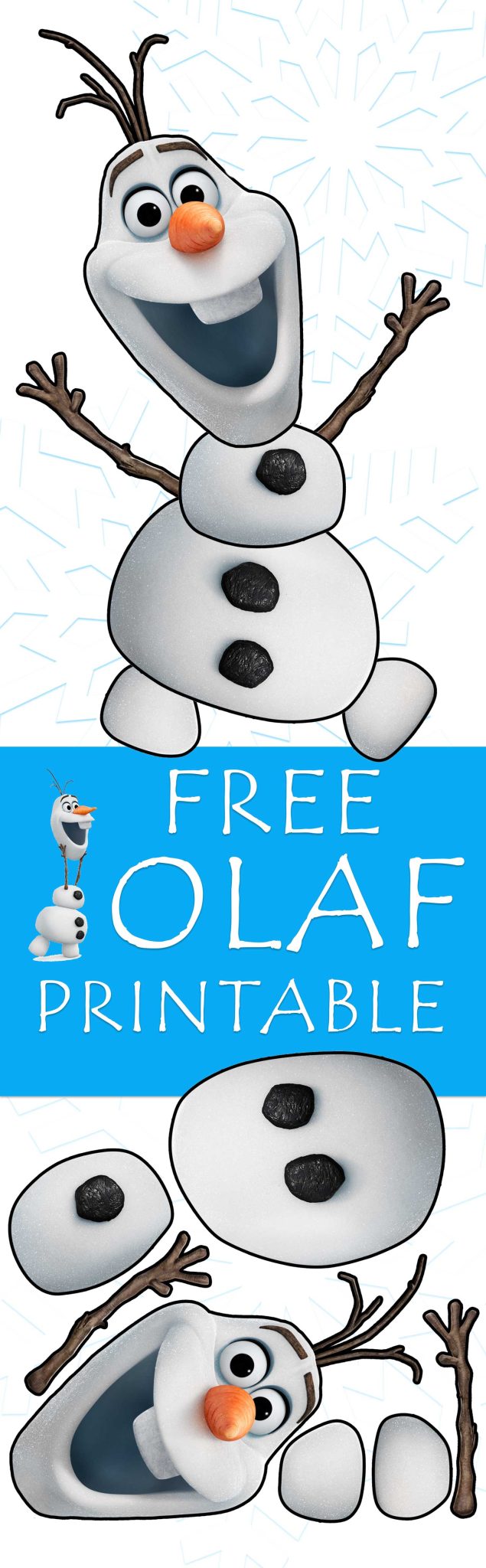 Olaf Printable from Disney Frozen - olaf template for crafts!