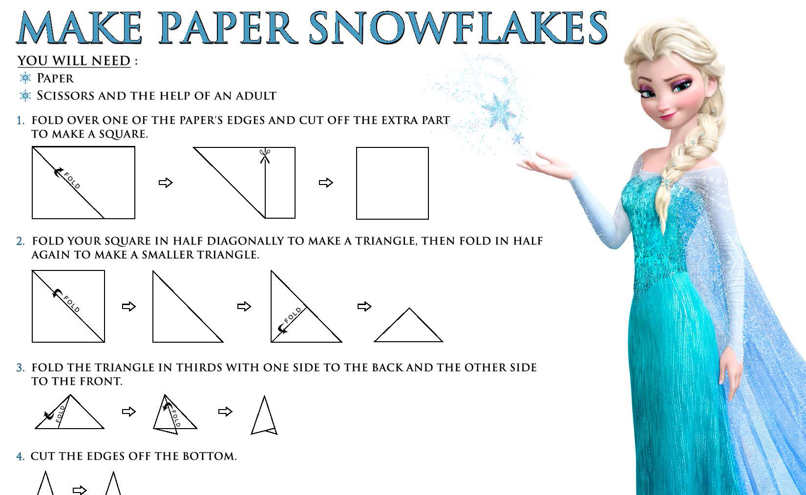 Paper Snowflakes FREE Disney s Frozen Printables