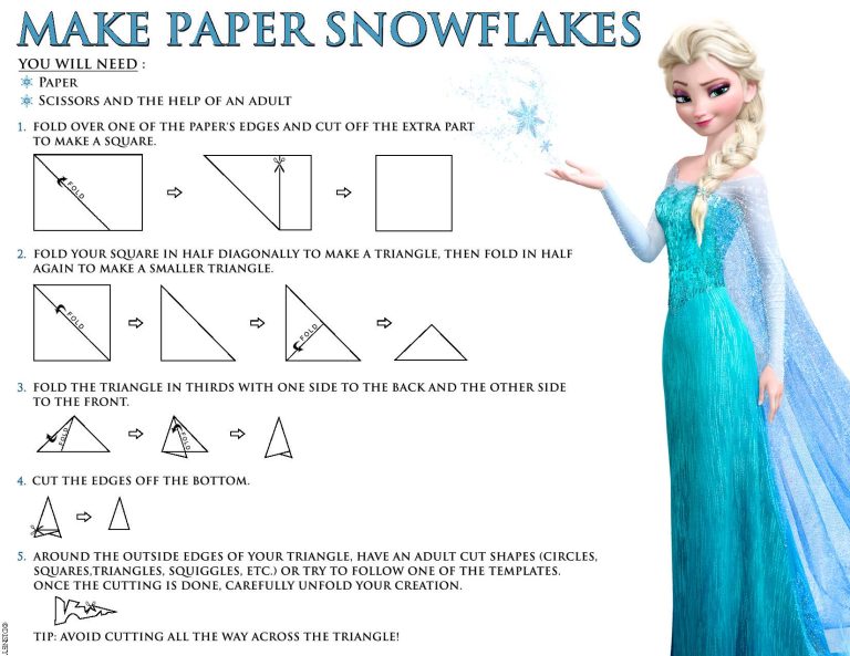 Paper Snowflakes - FREE Disney's Frozen Printables