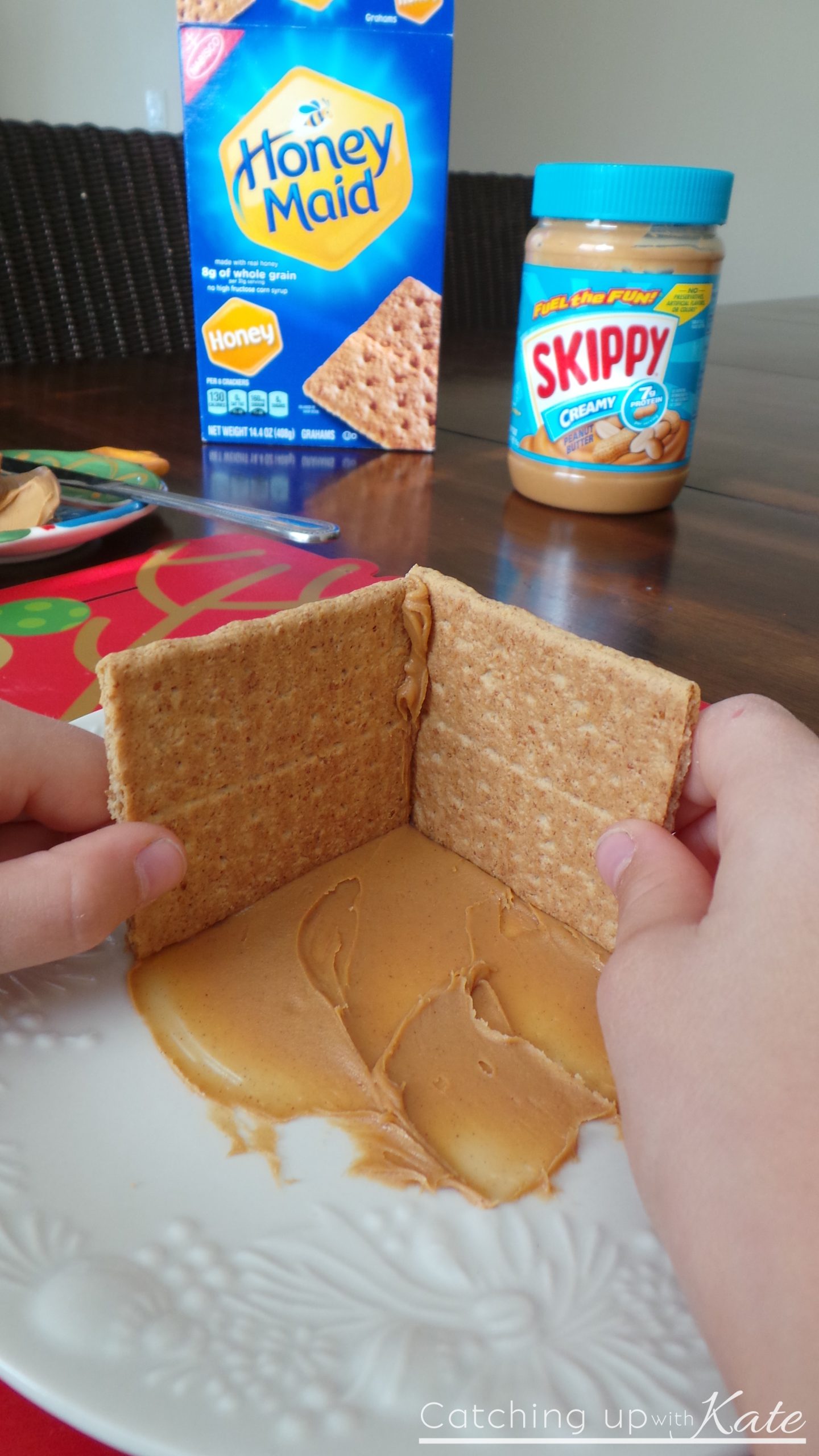 Easy Peanut Butter Cheesecake recipe and DIY Graham Cracker Houses!