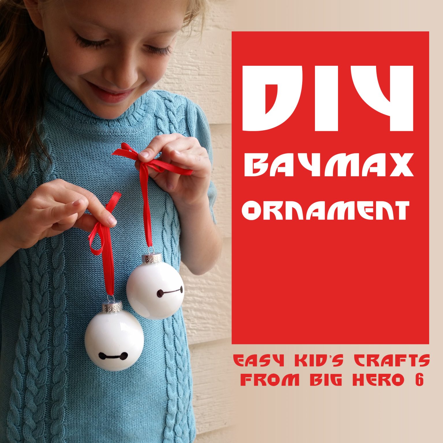DIY Baymax Ornament : Easy Kid's Crafts from Big Hero 6