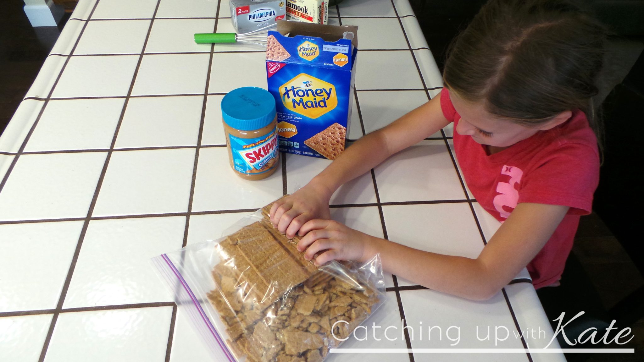 Easy Peanut Butter Cheesecake recipe and DIY Graham Cracker Houses!