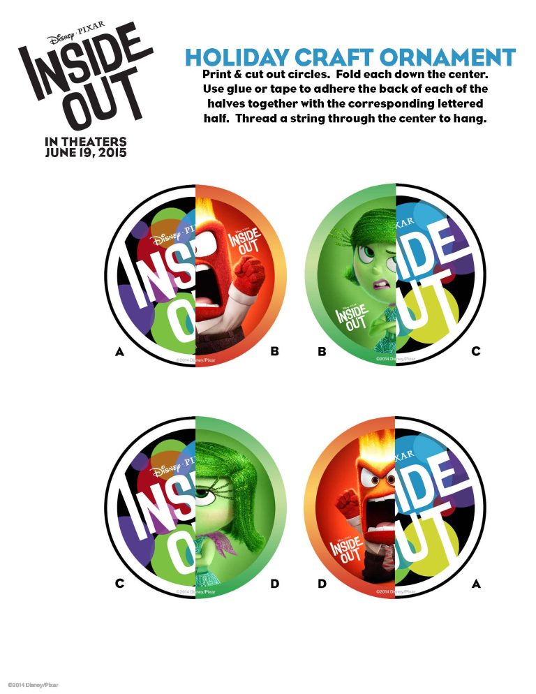 Inside Out 2 Printables! Free Disney Pixar Inside Out Printables