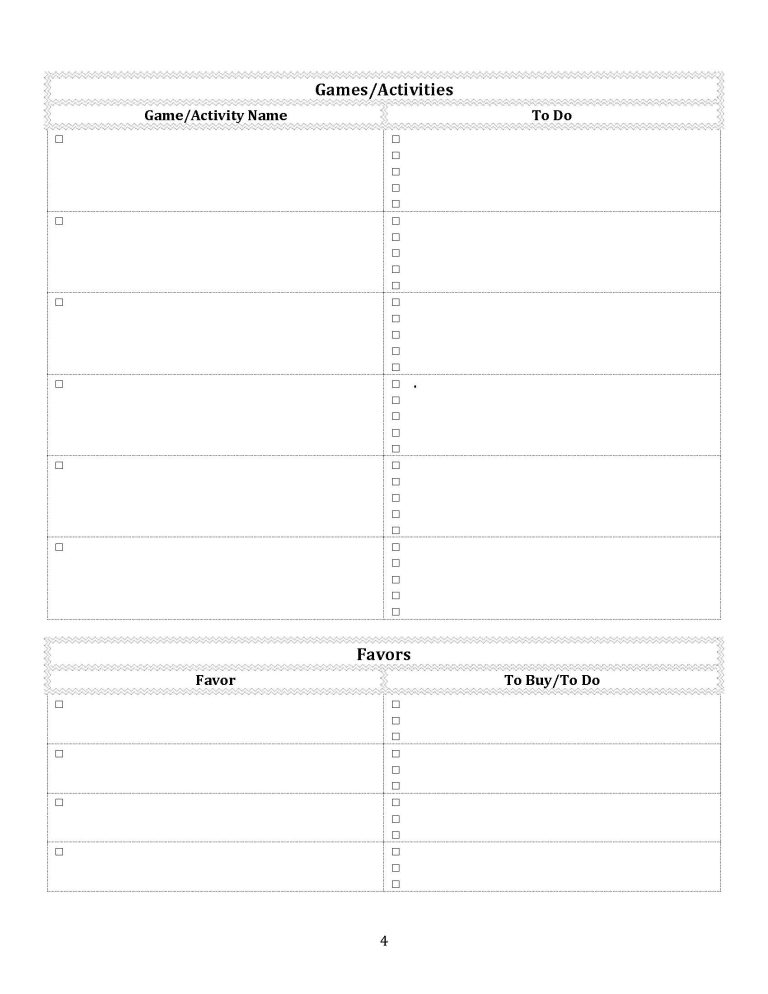 Kids' Party Planning List - FREE Printables!