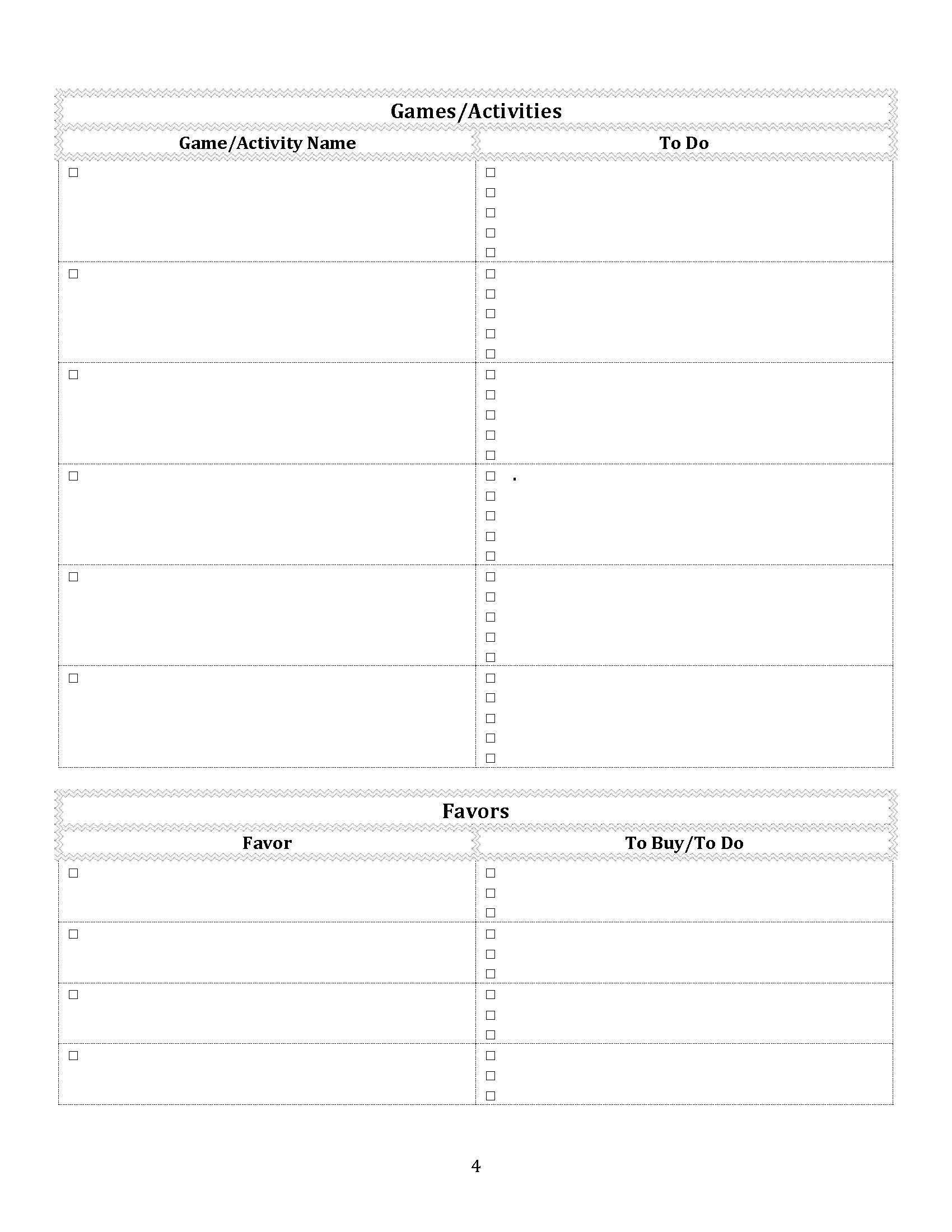 Kids' Party Planning List - FREE Printables!