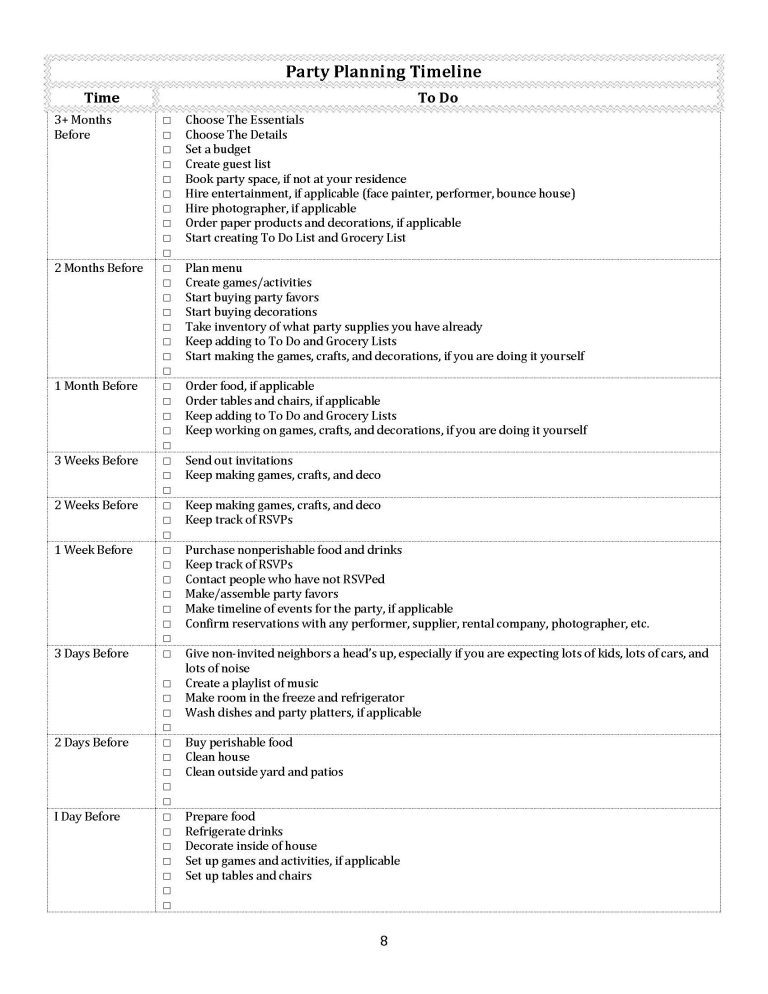 Kids' Party Planning List - FREE Printables!