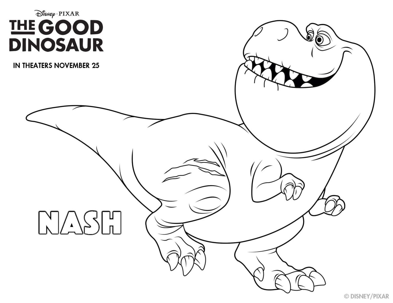 The Good Dinosaur Free Coloring Pages
