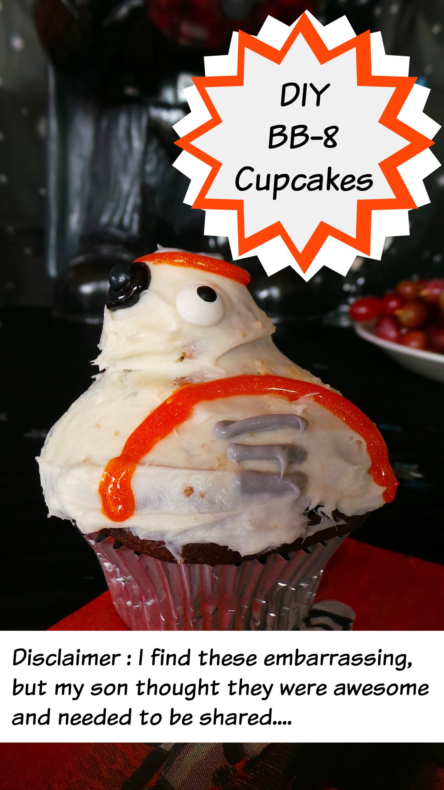 BB8 Cupcakes, Star Wars The Force Awakens