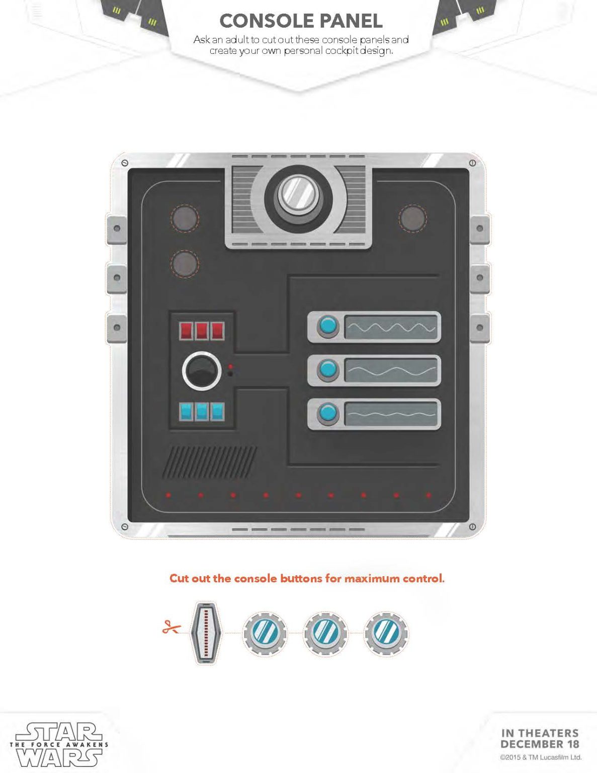 Star Wars The Force Awakens activity sheets - Highlights Along the Way