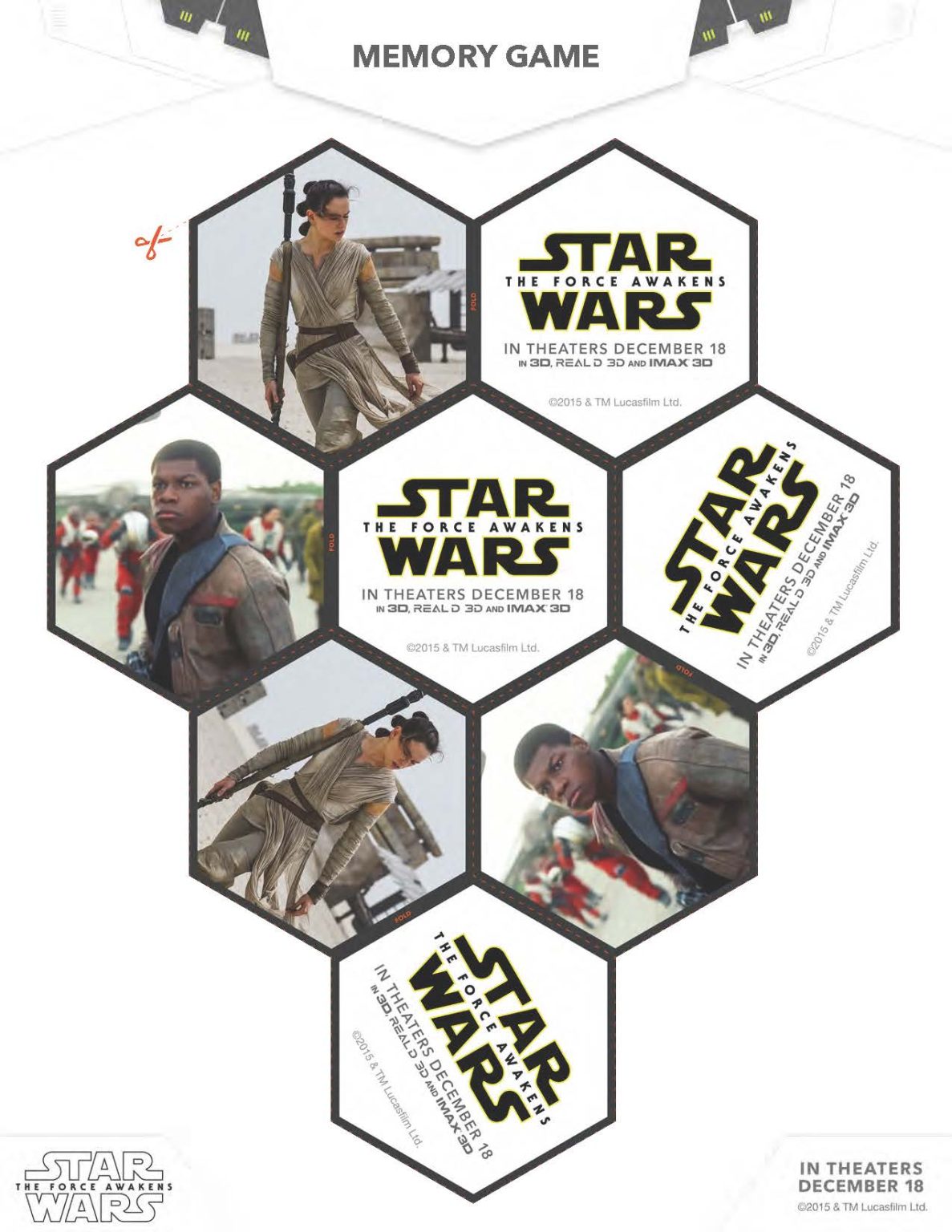 Star Wars The Force Awakens activity sheets - Highlights Along the Way