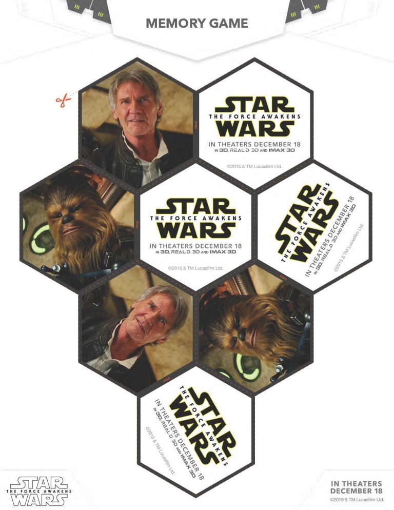Star Wars The Force Awakens activity sheets - Highlights Along the Way
