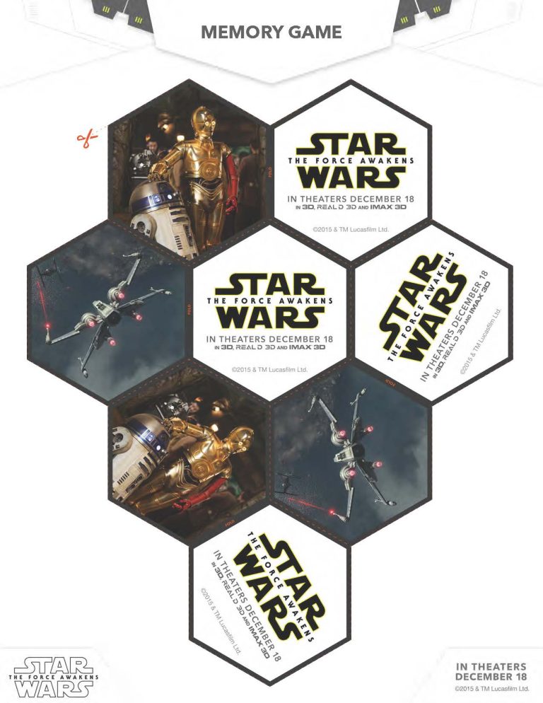 Star Wars The Force Awakens activity sheets - Highlights Along the Way