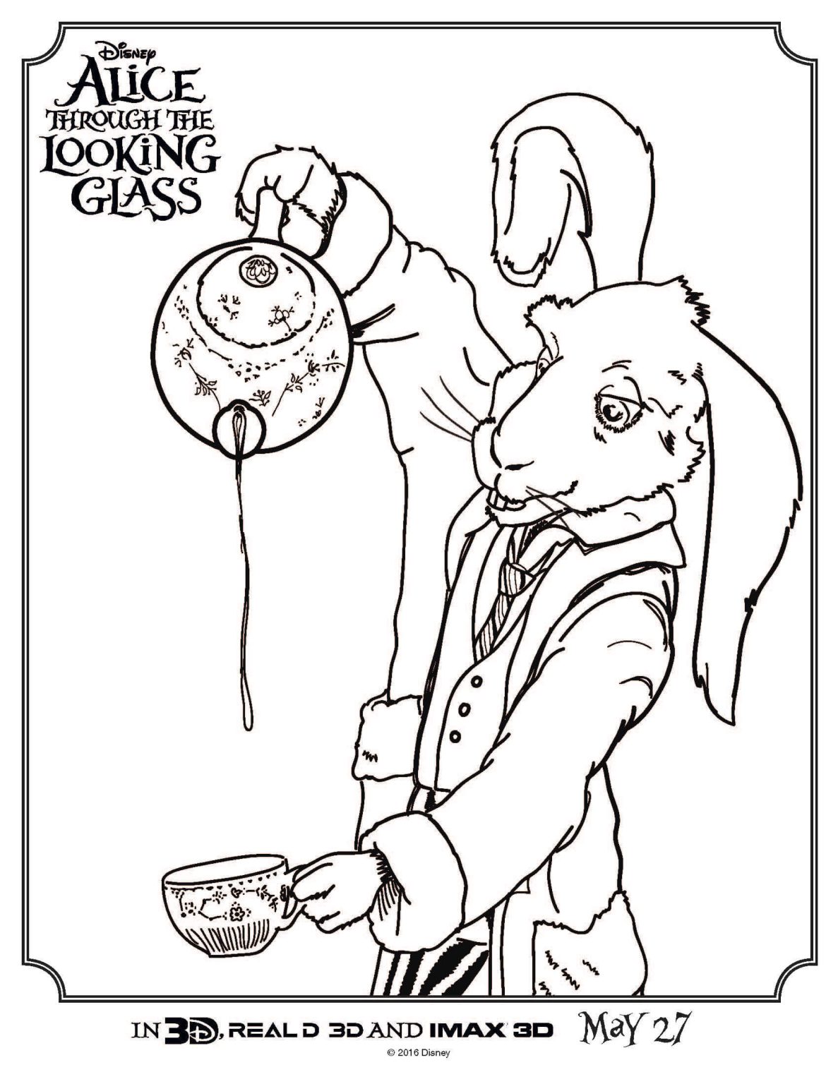 Alice coloring sheet and printables - Highlights Along the Way