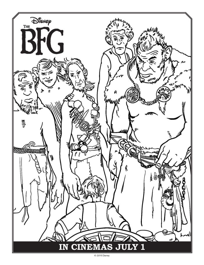 The BFG Coloring pages and free printable activity sheets