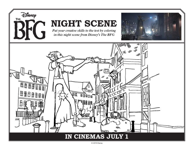 The BFG Coloring pages and free printable activity sheets