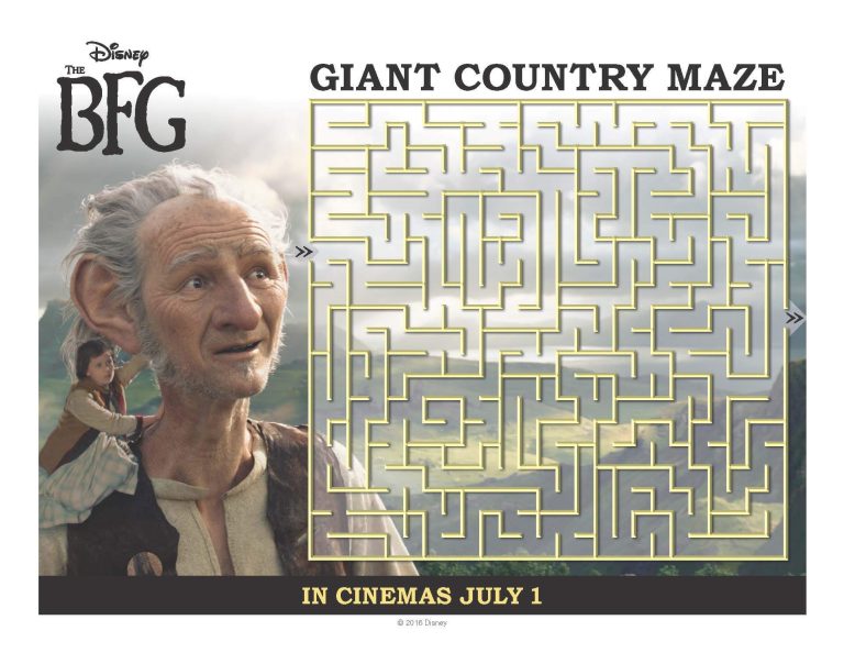 The BFG Coloring pages and free printable activity sheets