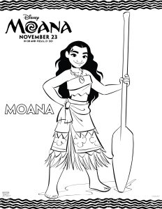 Moana Coloring pages and activity sheets for kids!