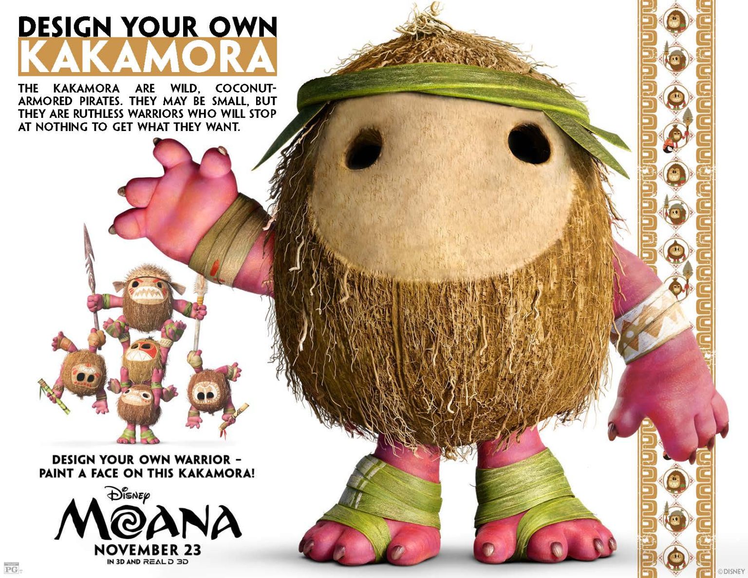 Moana printable activity sheets, Kakamora, dot to dots, and crafts!