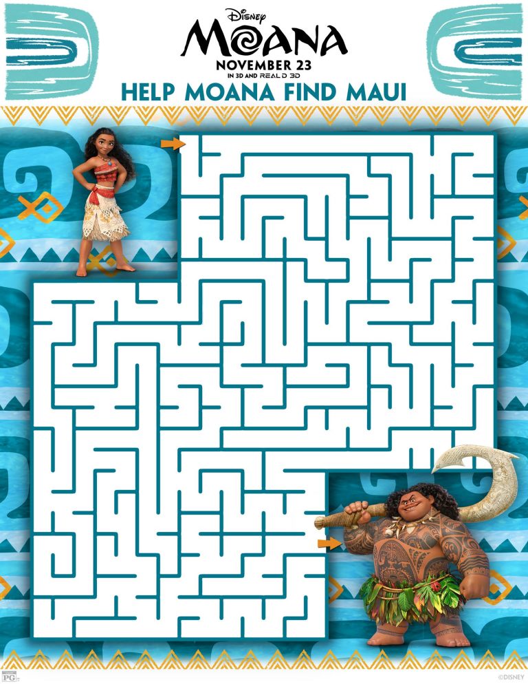 Moana printable activity sheets, Kakamora, dot to dots, and crafts!