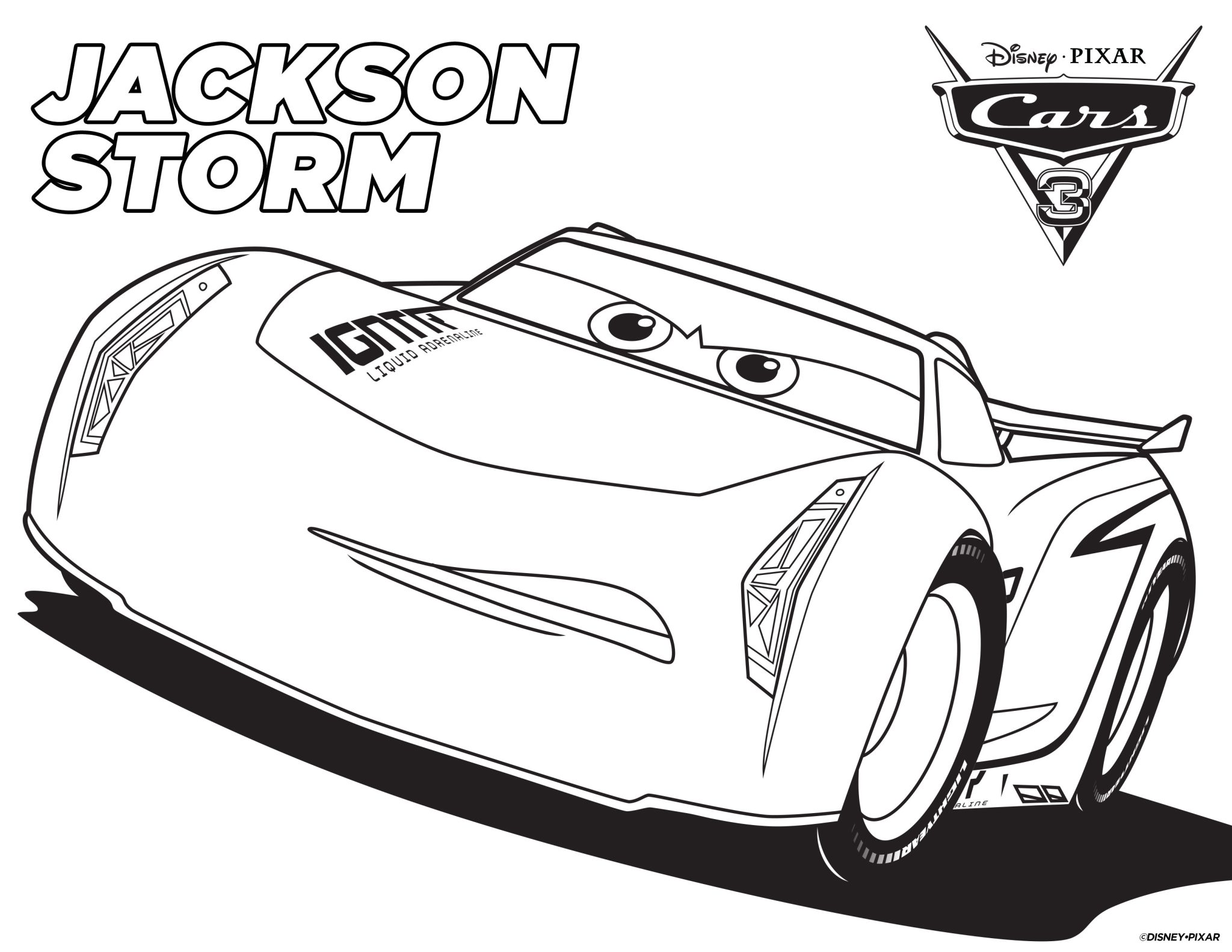 Cars 3 coloring pages -free printable coloring sheets for Cars 3
