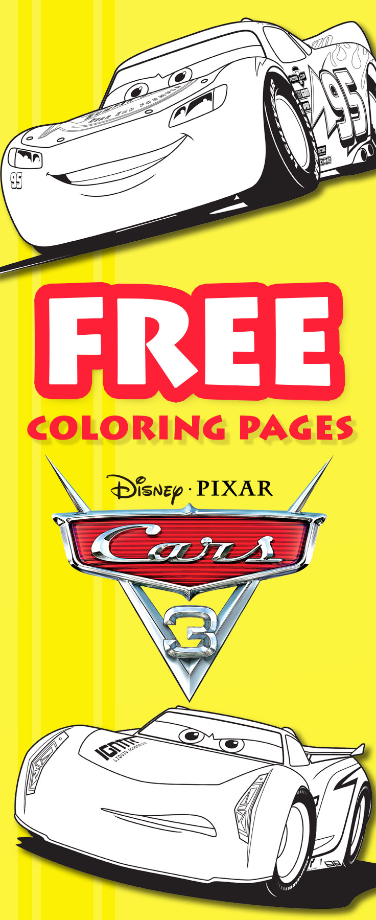 Cars 3 coloring pages -free printable coloring sheets for Cars 3