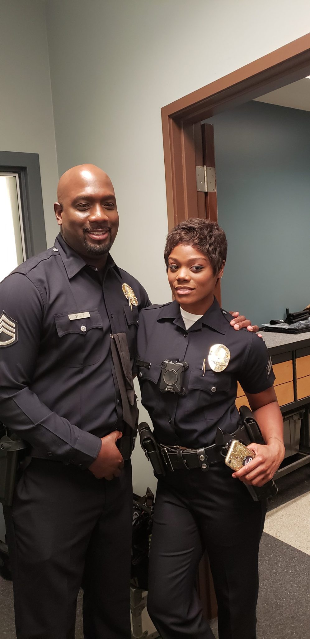 On set of ABC TV's show "The Rookie" staring Nathan Fillion