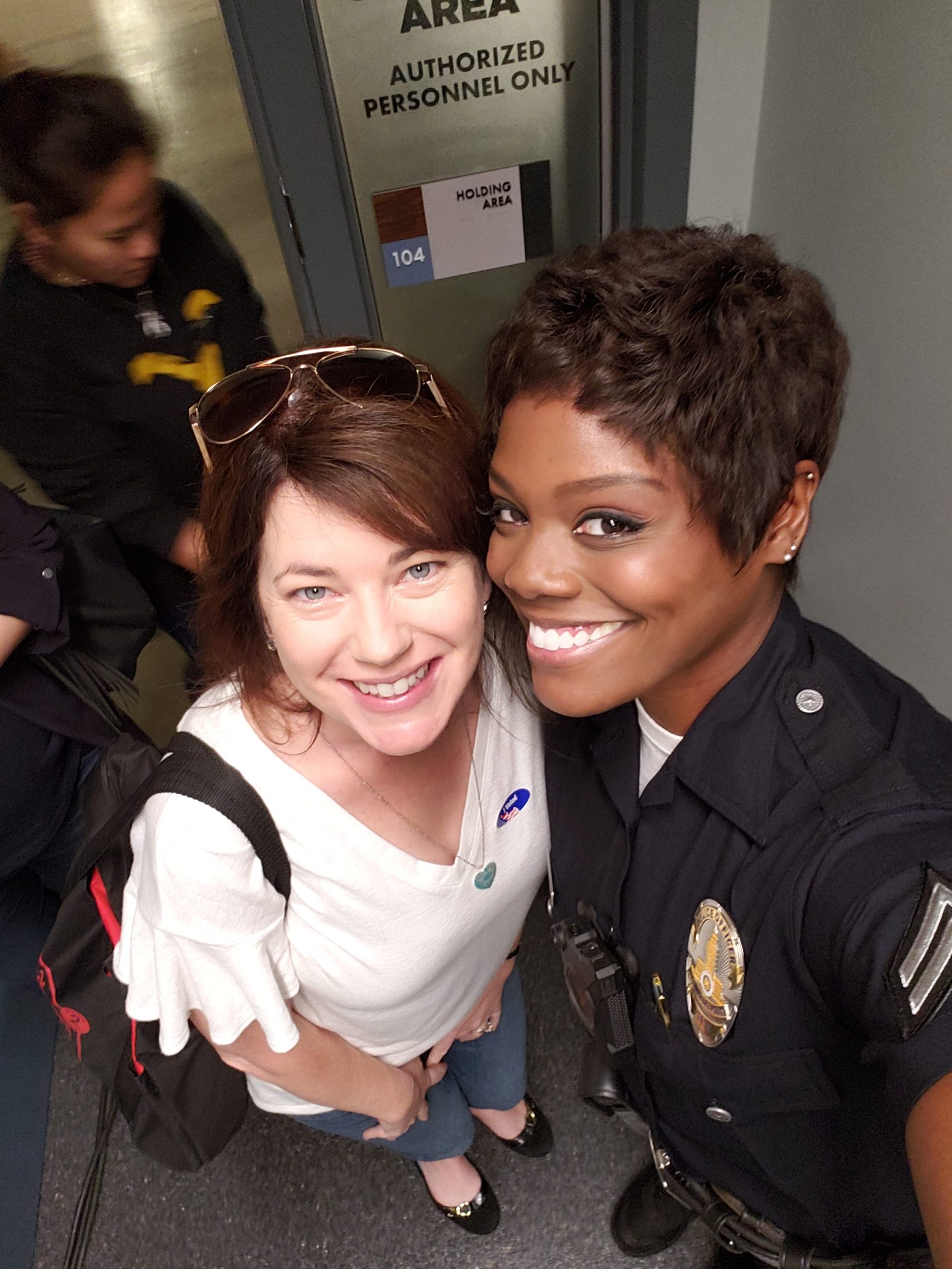 On set of ABC TV's show "The Rookie" staring Nathan Fillion