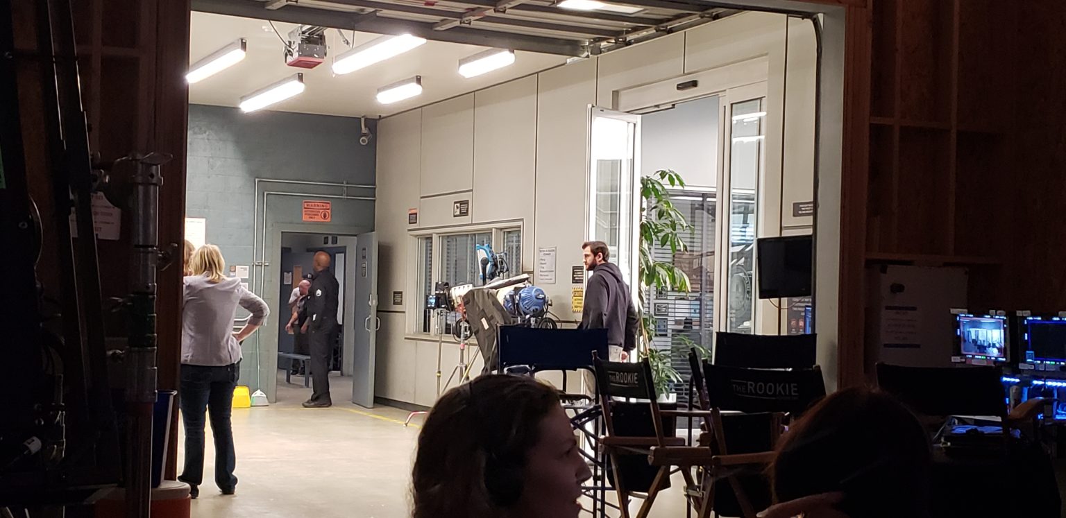 On set of ABC TV's show "The Rookie" staring Nathan Fillion