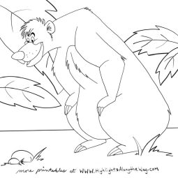 The Jungle Book - Baloo the Bear - Coloring Sheet