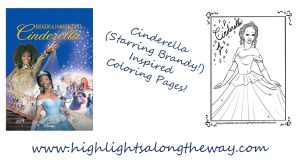 Cinderella starring Brandy coloring sheet! Print from home!
