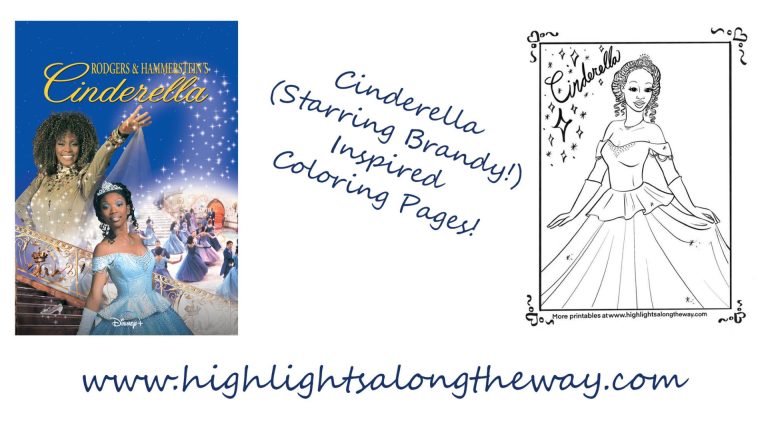 Cinderella starring Brandy coloring sheet! Print from home!