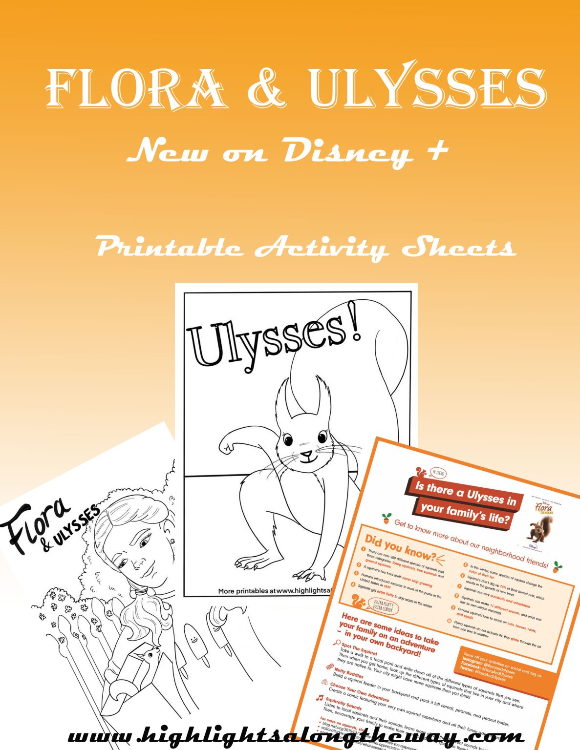 Flora & Ulysses debutes on Disney Plus - Free printables here!