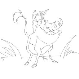 The Lion King's - Pumbaa FREE Printable Coloring Sheet