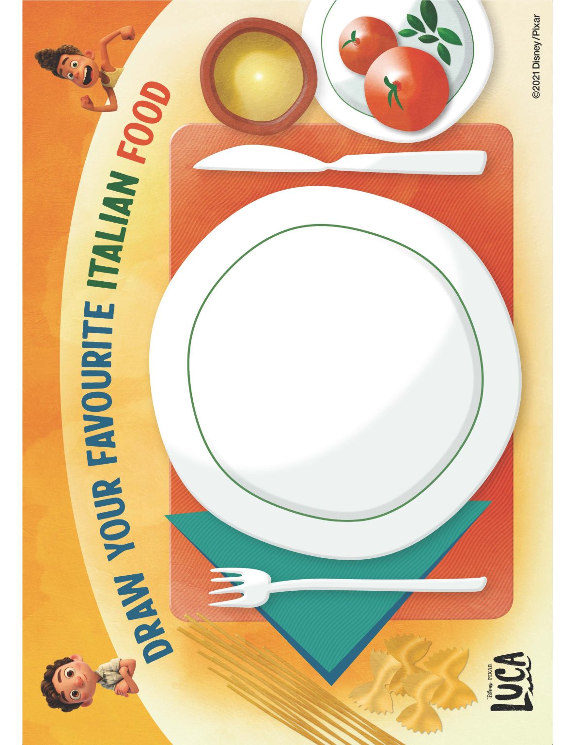 Luca Coloring Sheets - Disney Pixar free printables