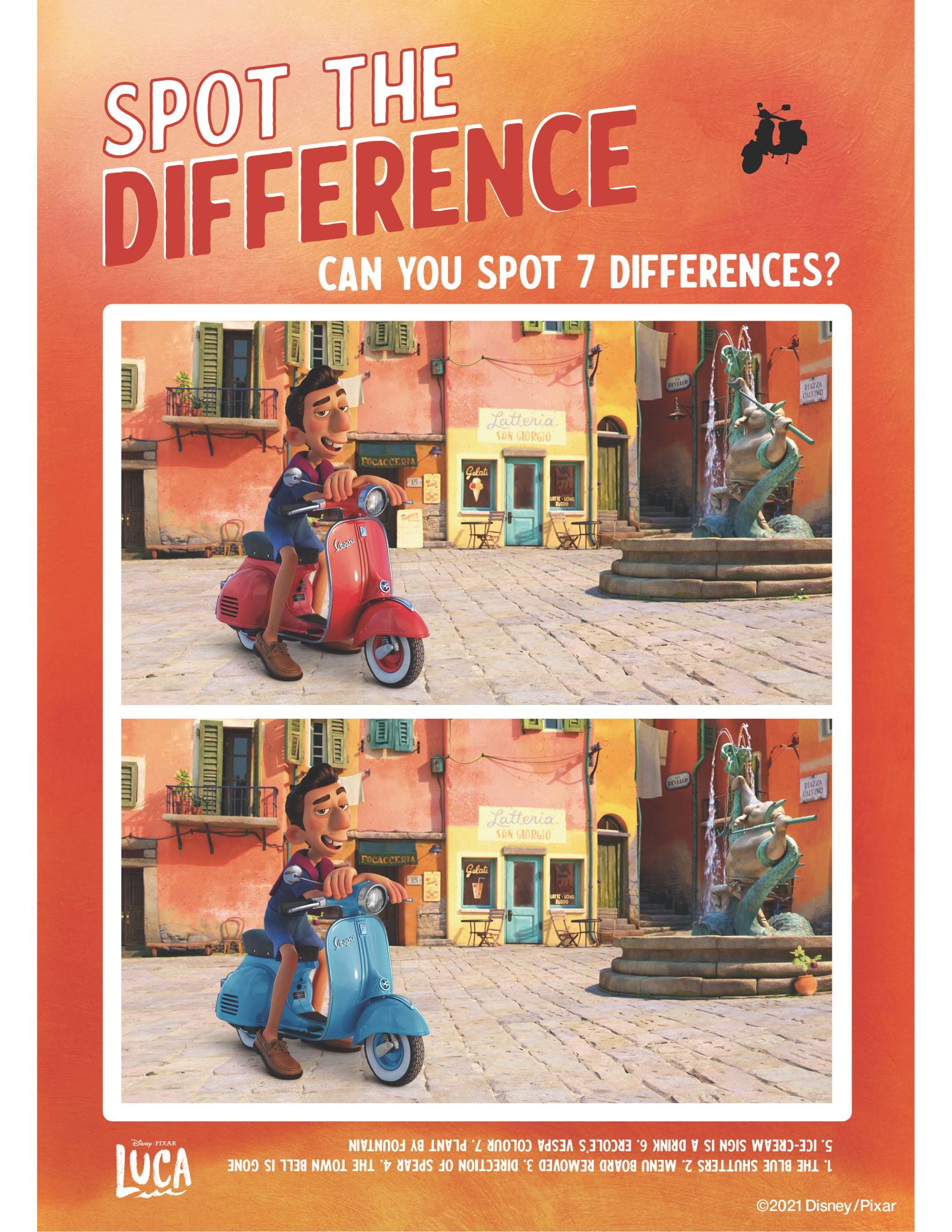 Luca Coloring Sheets - Disney Pixar free printables