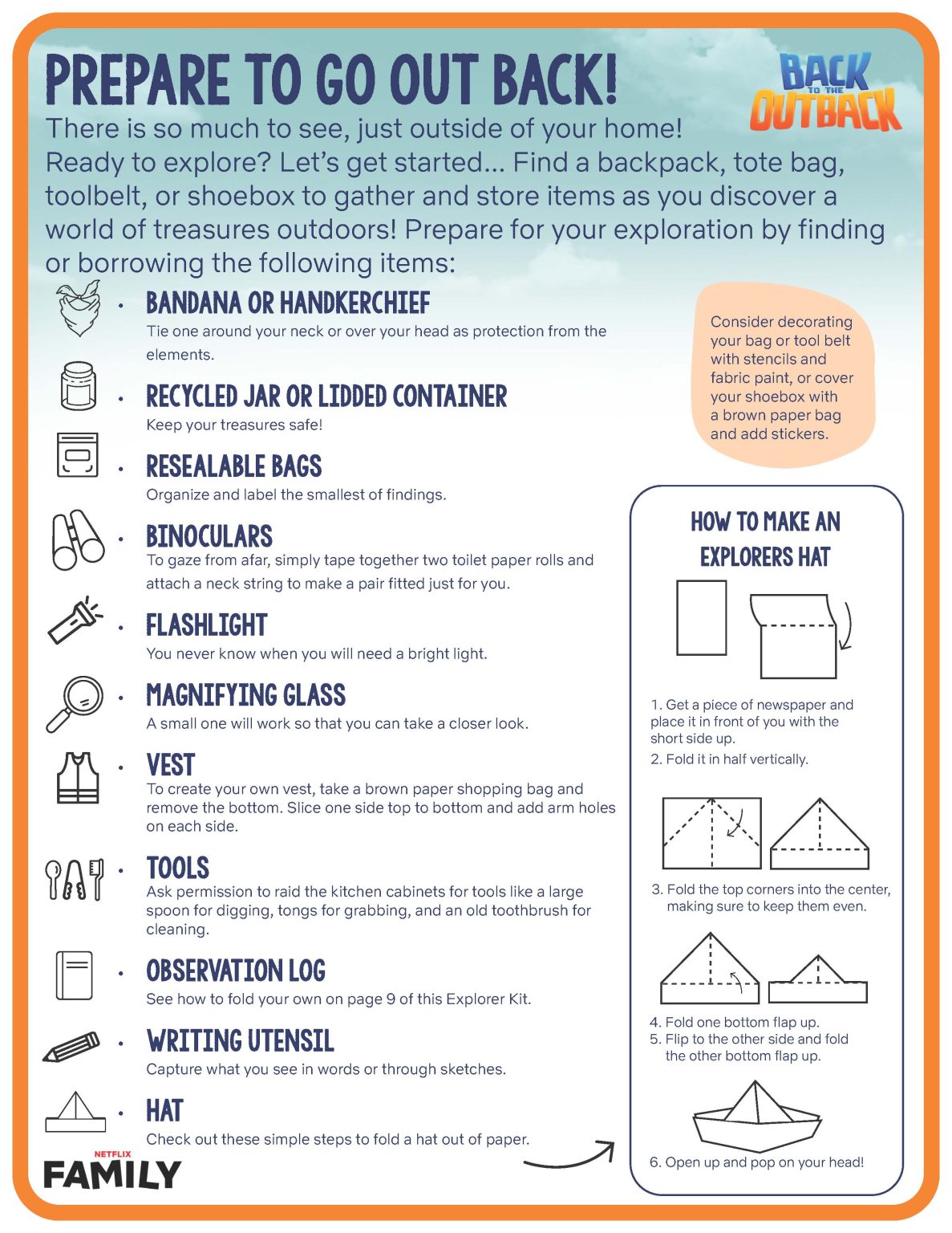 Back to the Outback Activity Sheets