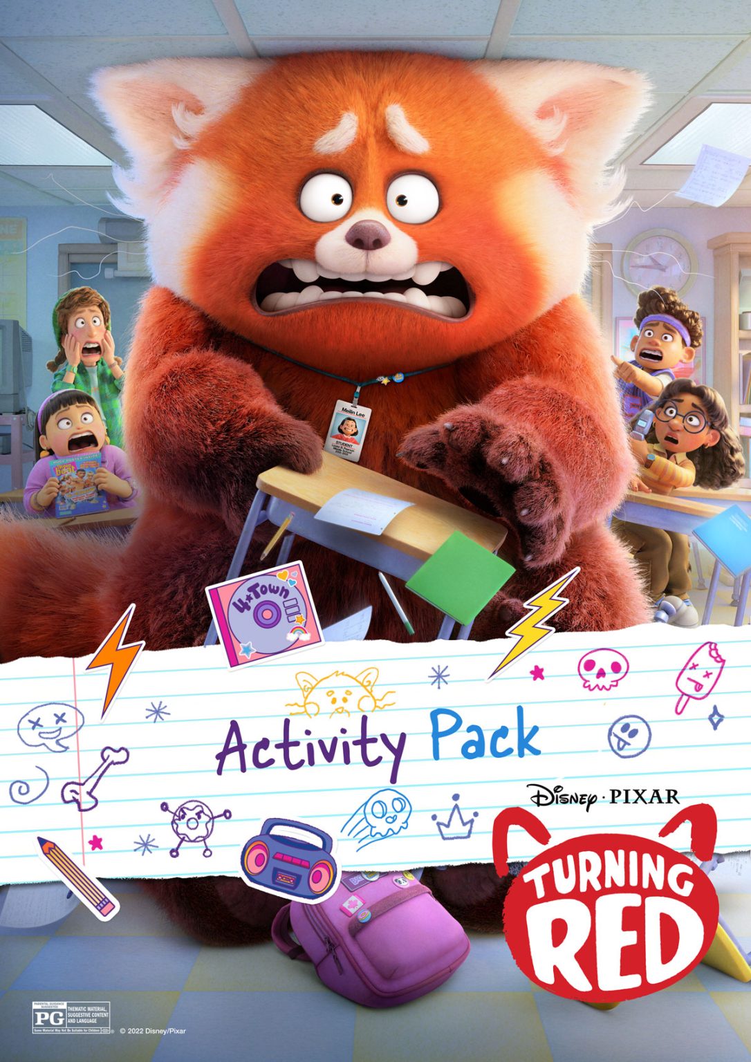 Turning Red Printable Coloring Sheets - Inspired by Disney Pixar