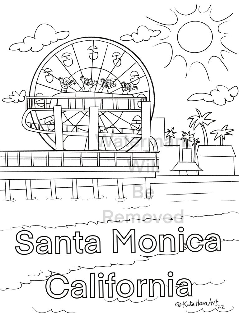 California Road Trip Coloring Pages