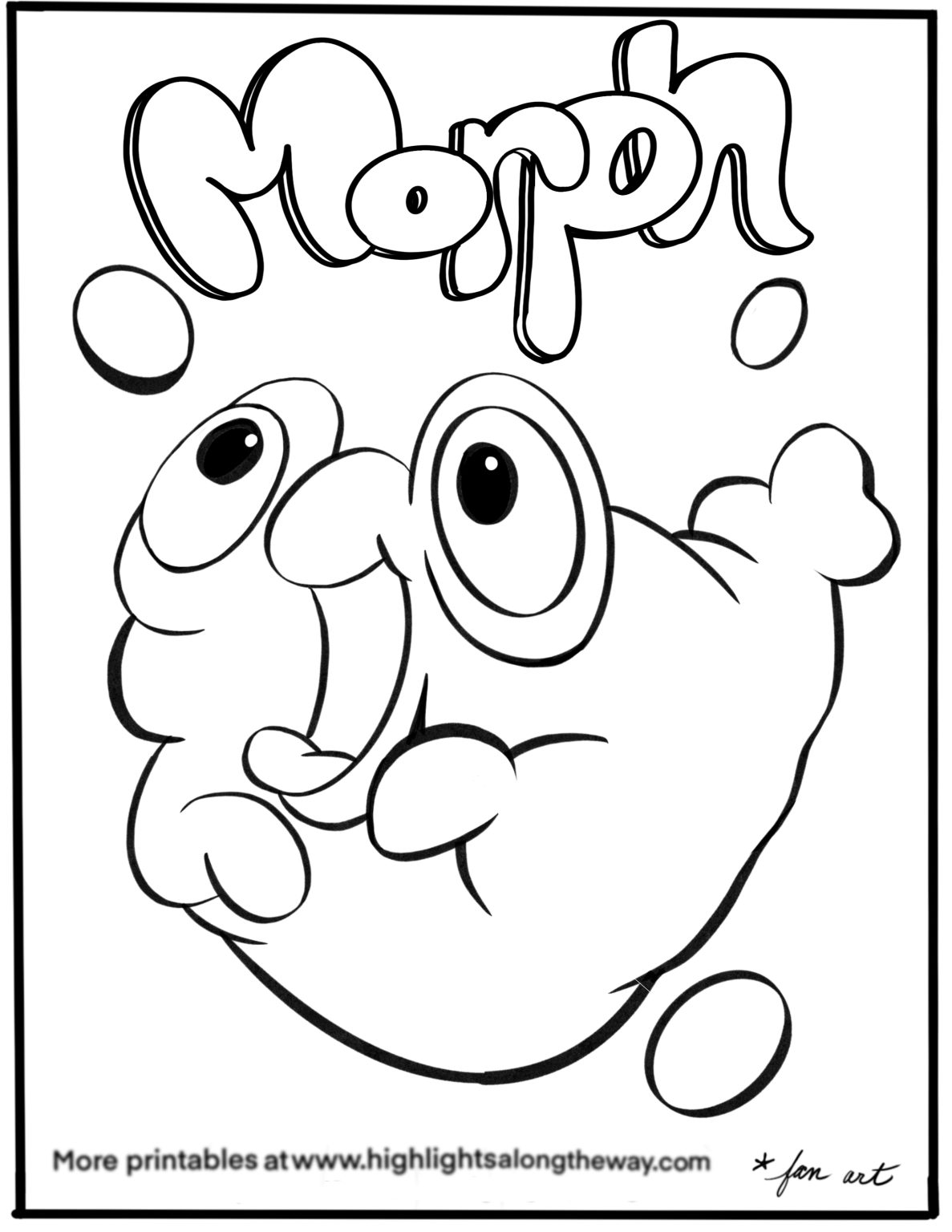 Cartoon Coloring Pages - Instant Click and Print - Disney and more!