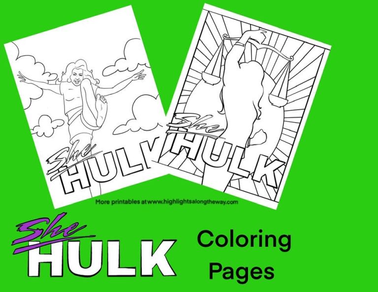 She Hulk Printable Coloring Pages