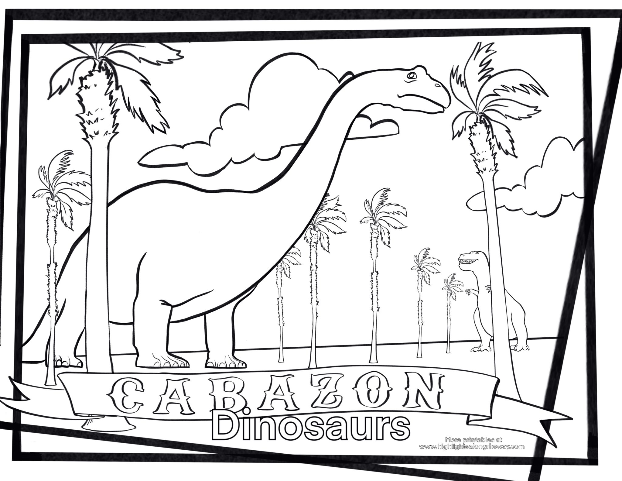 Cabazon Dinosaur California Road Trip Coloring Pages