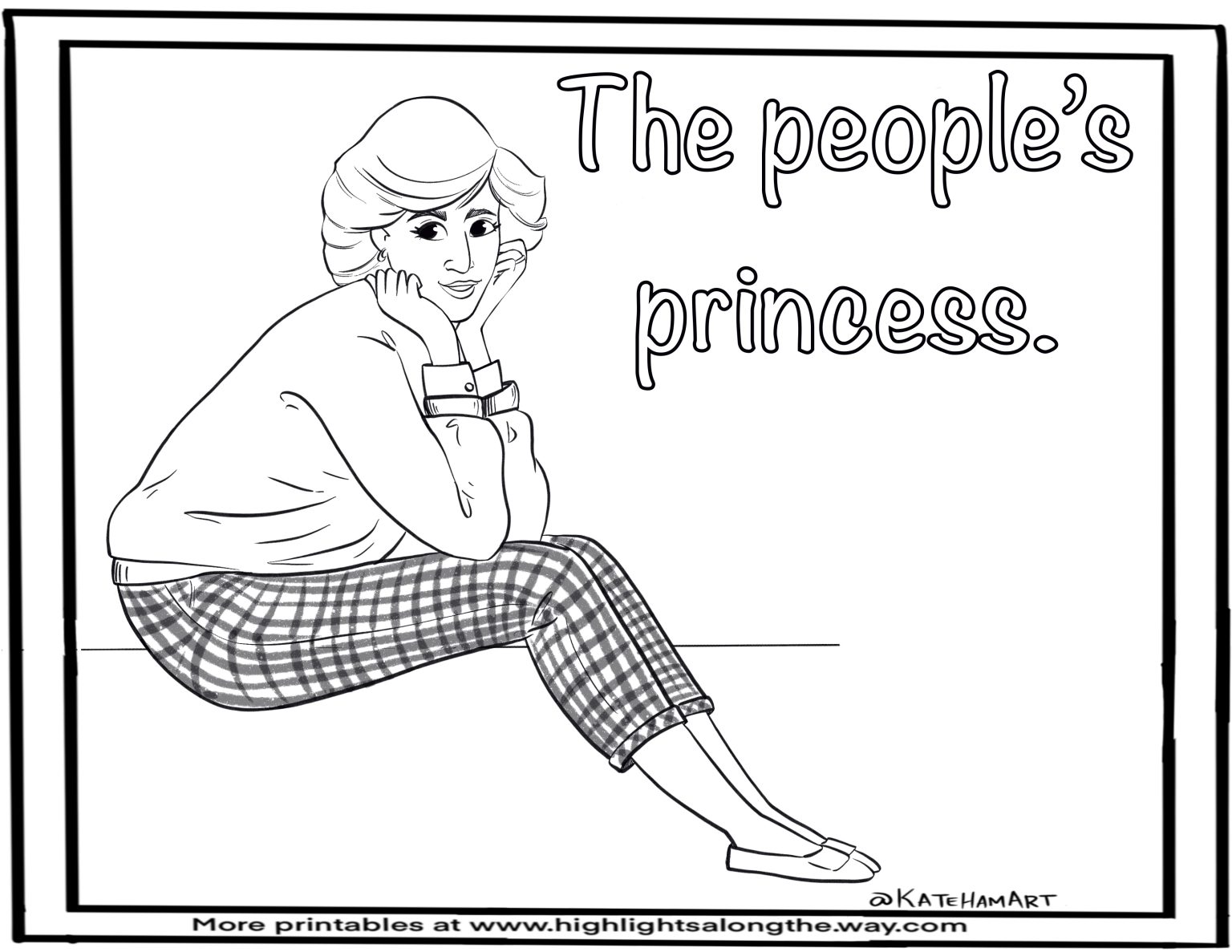 Princess Diana Coloring Pages