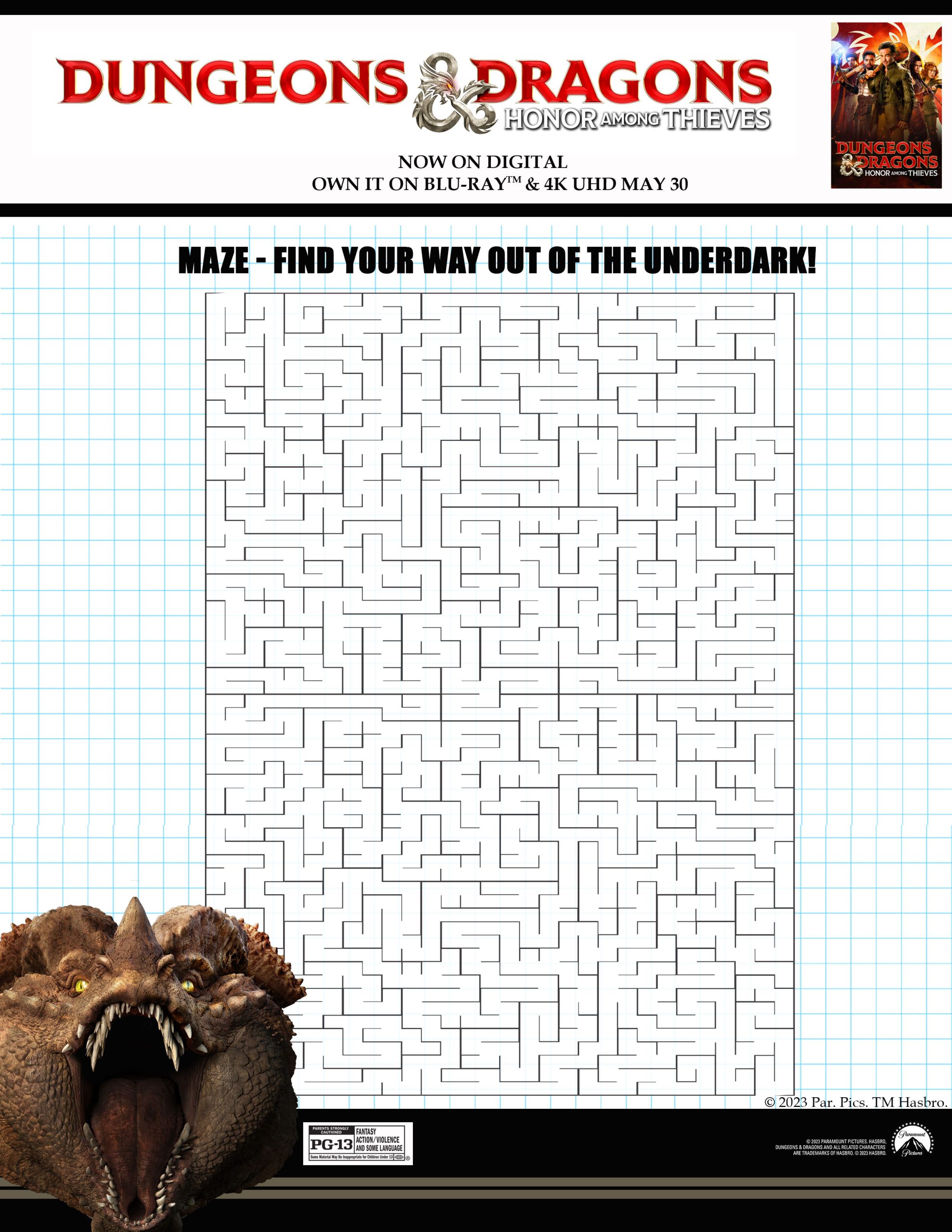 Dungeons and Dragons free printable activity pages