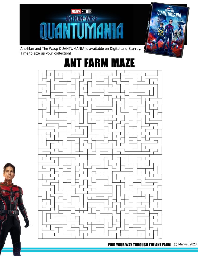 Ant-Man and The Wasp Quantumania Activity pages