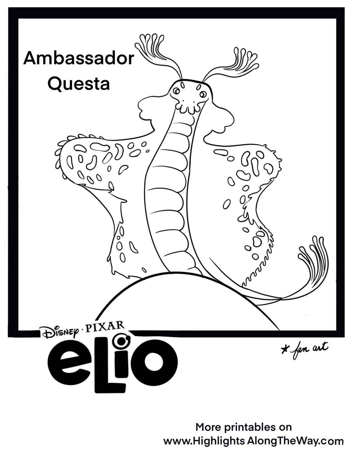 Instant Download Elio Coloring Page