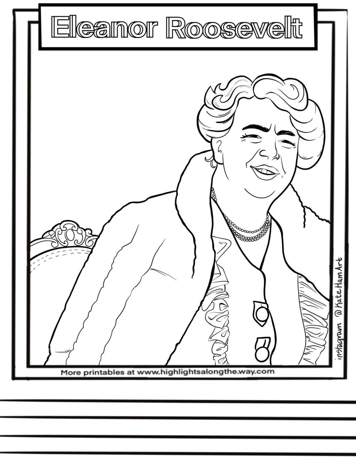 Women's History Month Coloring Pages - Free Instant downloads!