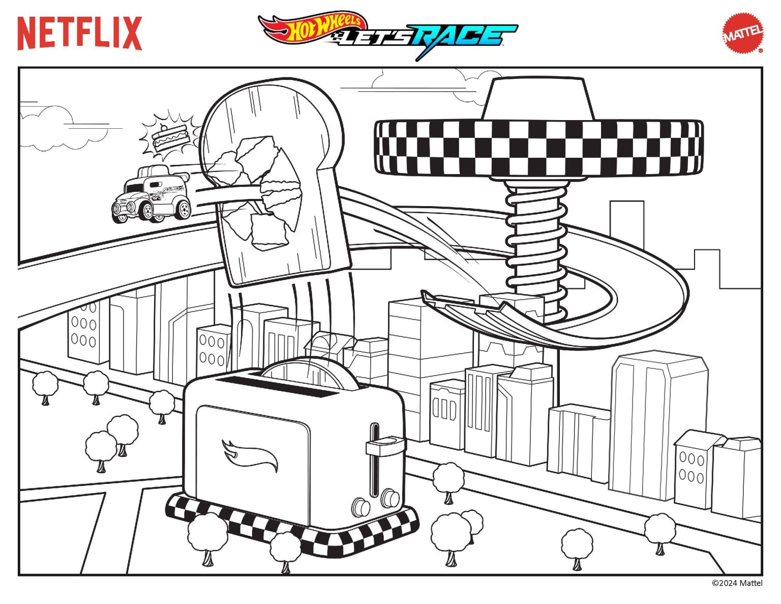 Hot Wheels Coloring Pages! Hot Wheels let's race coloring pages