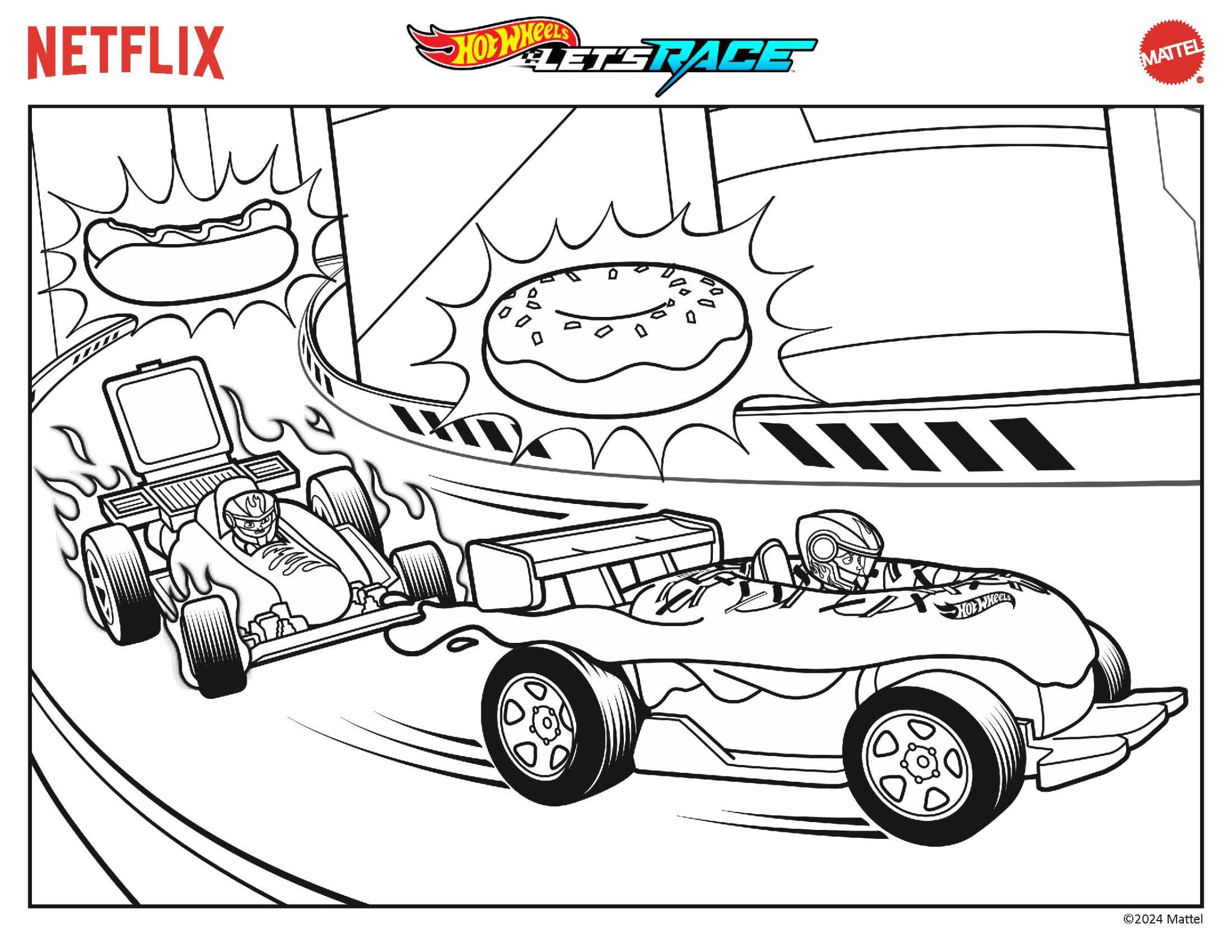 Hot Wheels Coloring Pages! Hot Wheels let's race coloring pages