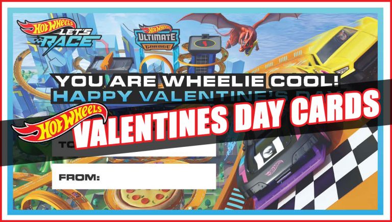 Hot Wheels Valentine's Day Cards