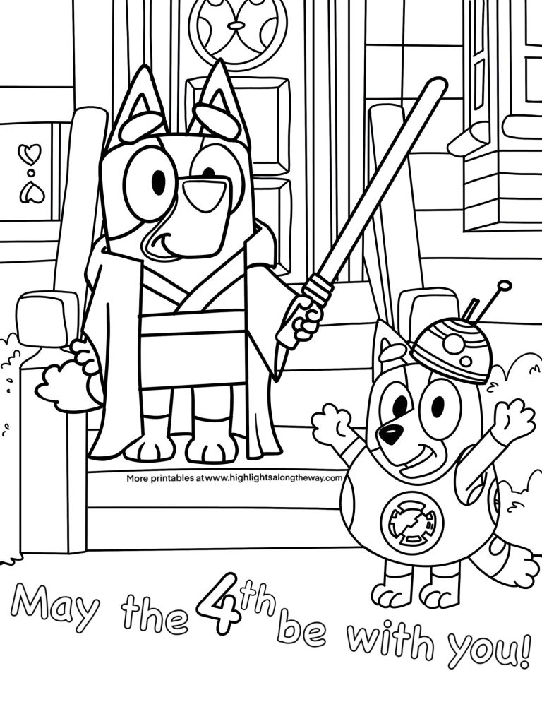 Bluey Easter Coloring page